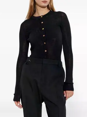 Versace Button-embellished Wool Sweater