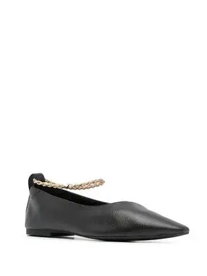 Senso Aubree Ii Leather Ballerina Shoes - Black