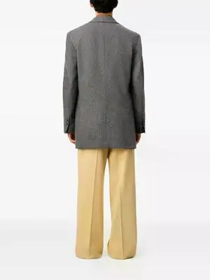 AMI Paris Single-breasted Wool Jacket - Grey