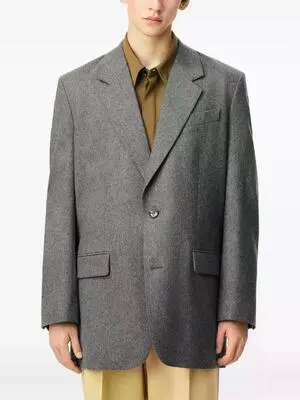 AMI Paris Single-breasted Wool Jacket - Grey