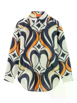 La DoubleJ Abstract-print Shirt - Blue