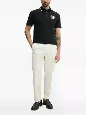 Karl Lagerfeld Logo-patch Cotton-blend Polo Shirt