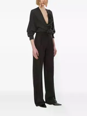 Alberta Ferretti Virgin-wool High-waisted Pants