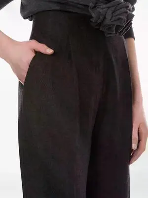 Alberta Ferretti Virgin-wool High-waisted Pants