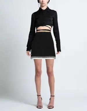 N°21 Mini Tweed Flared Skirt With Appliqués