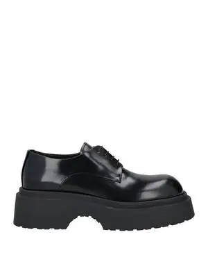 Emporio Armani Lace-up Calfskin Shoes - Black