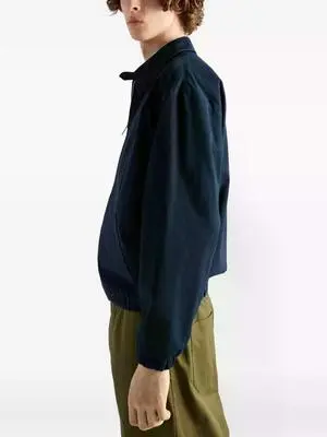 Prada Embroidered Logo Zip-up Jacket
