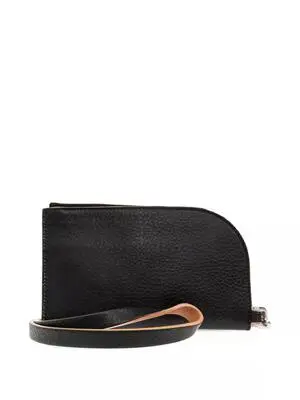Rick Owens Curved Zip Leather Wallet