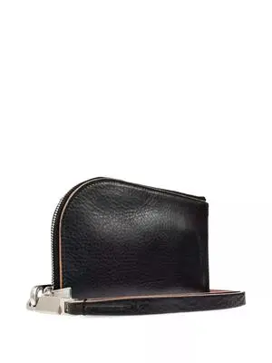 Rick Owens Curved Zip Leather Wallet