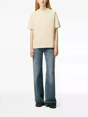 AMI Paris Embroidered Raglan-sleeve T-shirt - Neutrals