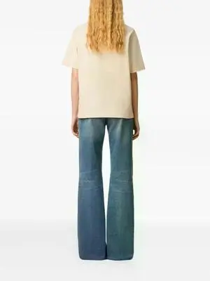 AMI Paris Embroidered Raglan-sleeve T-shirt - Neutrals