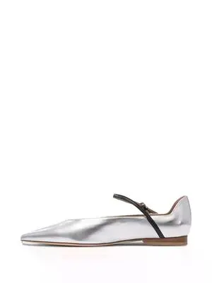 LELLA BALDI Théa Pointed-toe Leather Flats