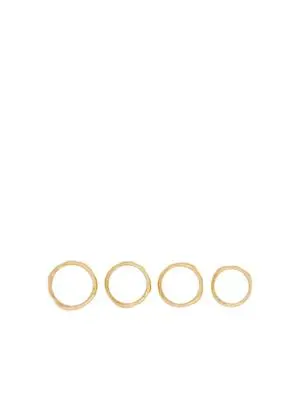 JIL SANDER Engraved Logo Rings - Gold