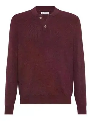 Brunello Cucinelli Ribbed Henley Sweater