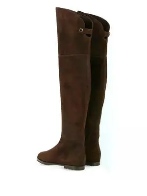 MAISON SKORPIOS Stefania Suede Over-the-knee Boots - Brown