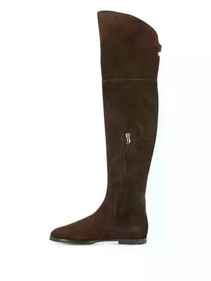 MAISON SKORPIOS Stefania Suede Over-the-knee Boots - Brown