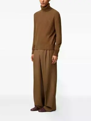 AMI Paris De Coeur Roll-neck Sweater - Brown
