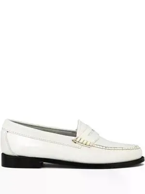 G.H.BASS Leather Penny Loafers - White