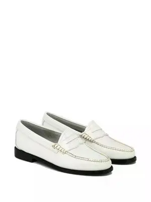 G.H.BASS Leather Penny Loafers - White