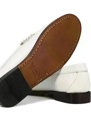 G.H.BASS Leather Penny Loafers - White