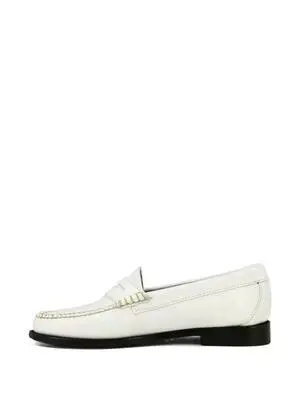 G.H.BASS Leather Penny Loafers - White