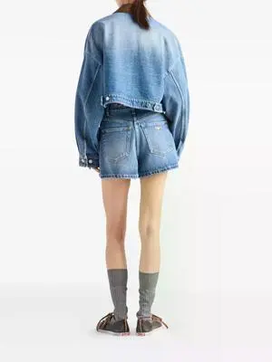 Prada High-rise Five-pocket Denim Shorts