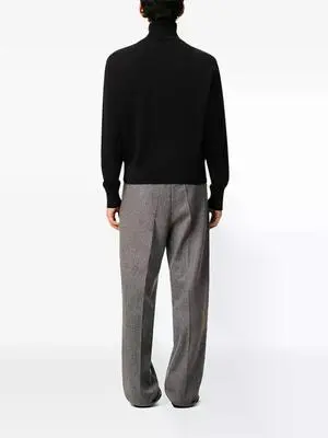 Ami Wool De Coeur Turtle Neck Sweater - Black