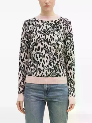 Fiorucci Leopard-jacquard Crew-neck Sweater