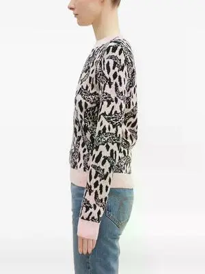 Fiorucci Leopard-jacquard Crew-neck Sweater