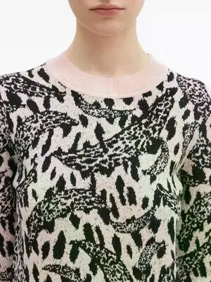 Fiorucci Leopard-jacquard Crew-neck Sweater