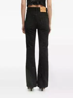 Fiorucci Crystal-embellished Flared Jeans