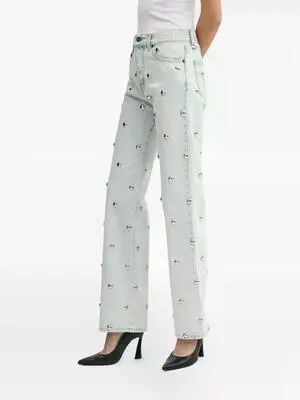 Fiorucci Stud-embellished Straight Leg Jeans