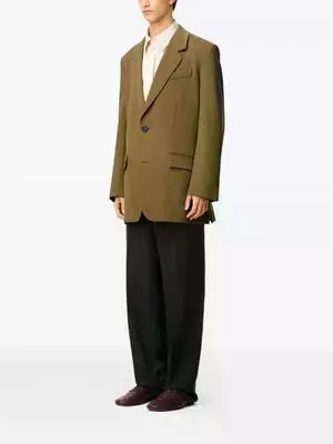 AMI Paris Single-breasted Wool Jacket - Green