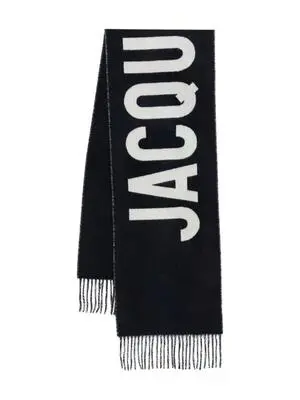 Jacquemus Logo-embroidered Scarf - Blue