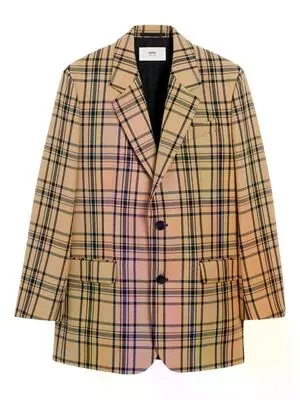 AMI Paris Checked Wool Jacket
