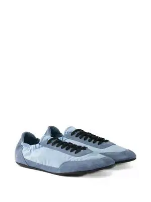 Prada Collapse Suede-trimmed Sneakers - Blue