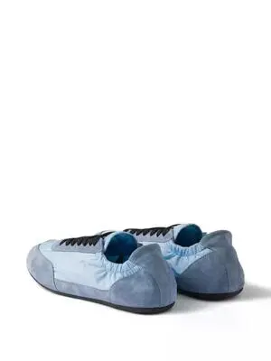 Prada Collapse Suede-trimmed Sneakers - Blue