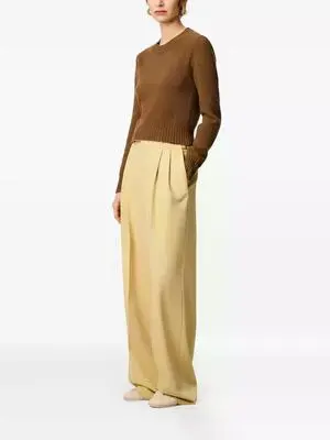 AMI Paris De Coeur Crew-neck Cashmere Sweater - Brown