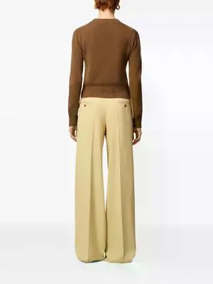 AMI Paris De Coeur Crew-neck Cashmere Sweater - Brown
