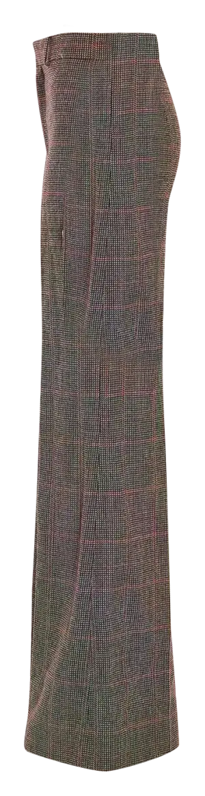 Chloé Tailored Checked Wool Trousers - Brown