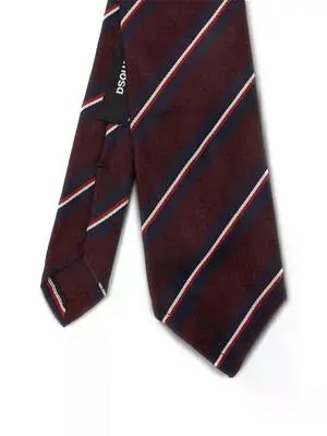 Dsquared2 Striped Neck Tie - Red