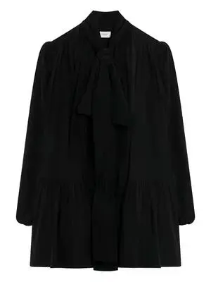 Saint Laurent Bow-neck Mini Dress
