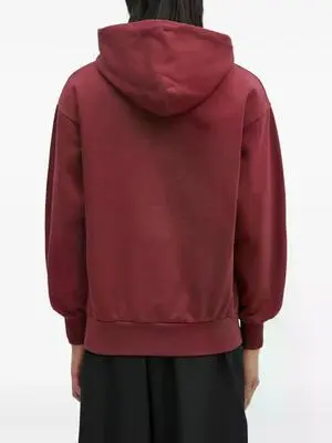 Aries Funghi Problemo Mushroom-print Drawstring Hoodie - Red