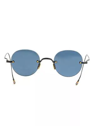 Thom Browne Round-frame Metal Sunglasses - Black