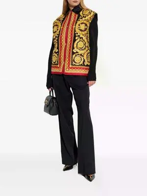 Versace Baroque-print Quilted Vest