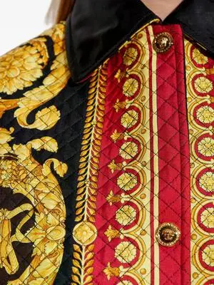 Versace Baroque-print Quilted Vest