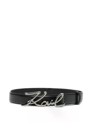 Karl Lagerfeld Signature Belt - Black