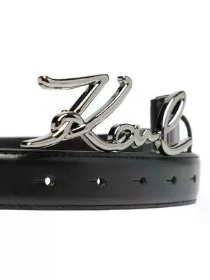 Karl Lagerfeld Signature Belt - Black