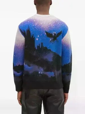 Aries Pegasus-print Crew-neck Sweater