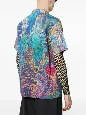 BILLIONAIRE BOYS CLUB Reef-print Short-sleeve Shirt